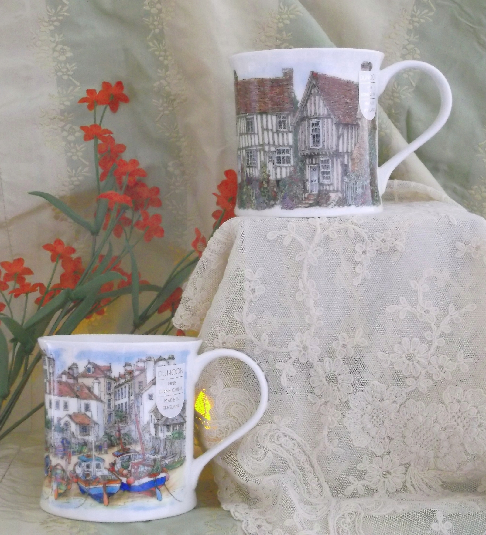 Pair English Mugs - Cottage Scenes - Free Shipping! | www.home ...